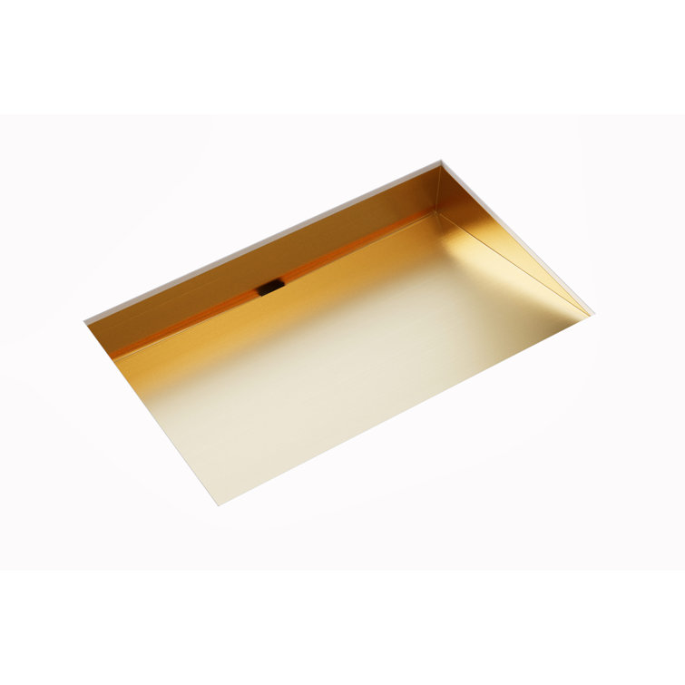 Badeloft 16.1'' Stainless Steel Rectangular Bathroom Sink | Wayfair